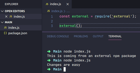 Npm link for local development - Carsten Behrens Blog